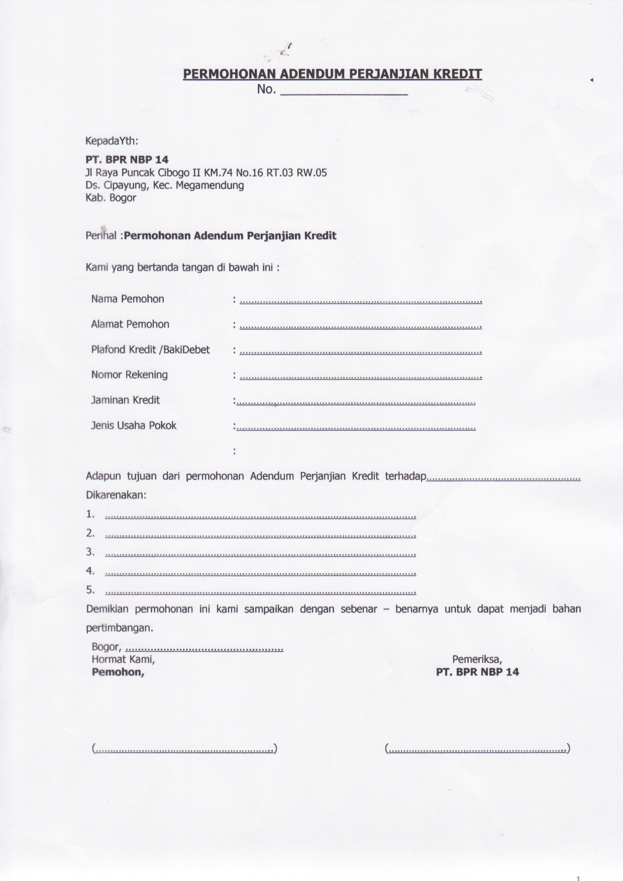 PENGUMUMAN : Restruktur Kredit Akibat Dampak Covid-19 – BPR NBP 14